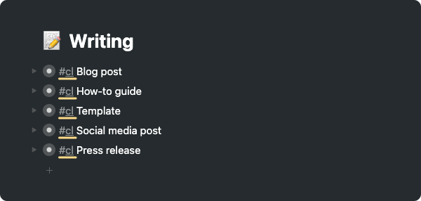 Checklist - Workflowy guide